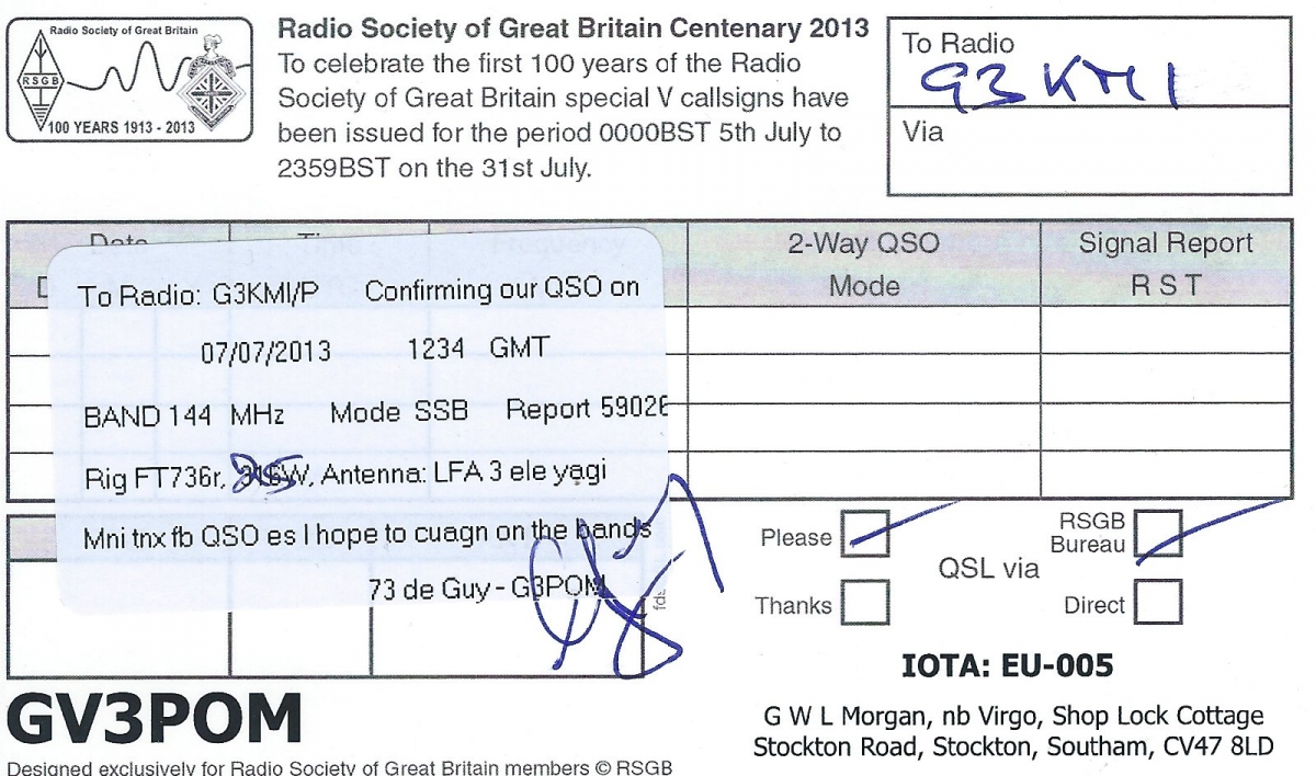 Received QSL Cards | SUWS - Southampton University Wireless Society